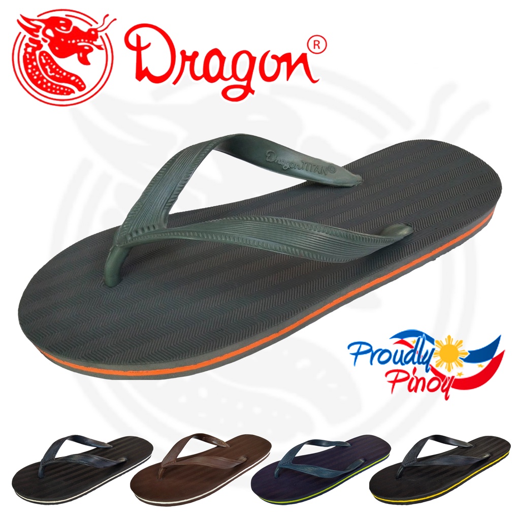 DRAGON Slippers For Men D28 | Rubber Flip Flops | Philippine Made | BIG ...
