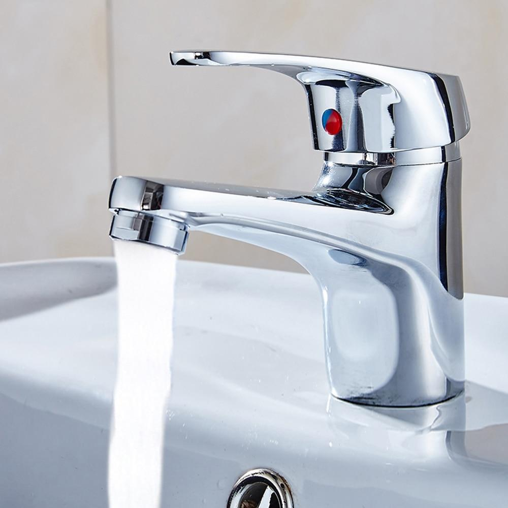Single Lever Mixer Faucet Metal Electroplating Taps Hot Cold Water G12 ...