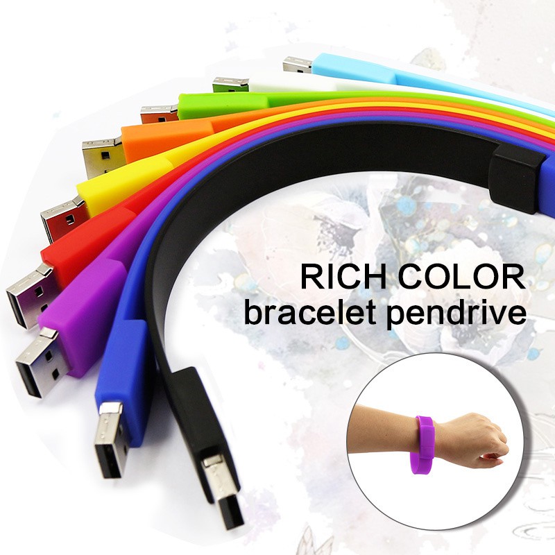 USB Stick Silicone Bracelet Wrist Band 8GB 16GB 32GB 64GB 128GB USB ...