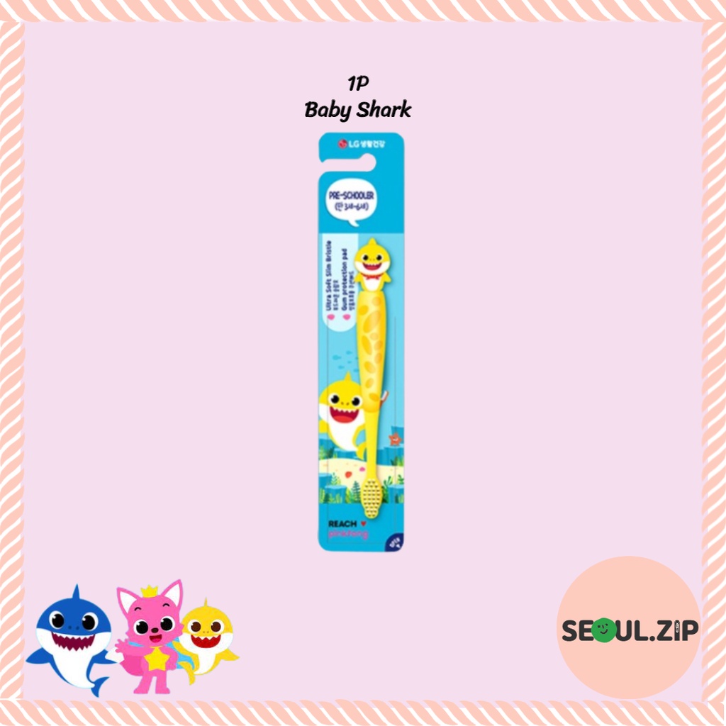 Pinkfong Baby shark Toothbrush, Pinkfong kids toothbrush | Shopee ...