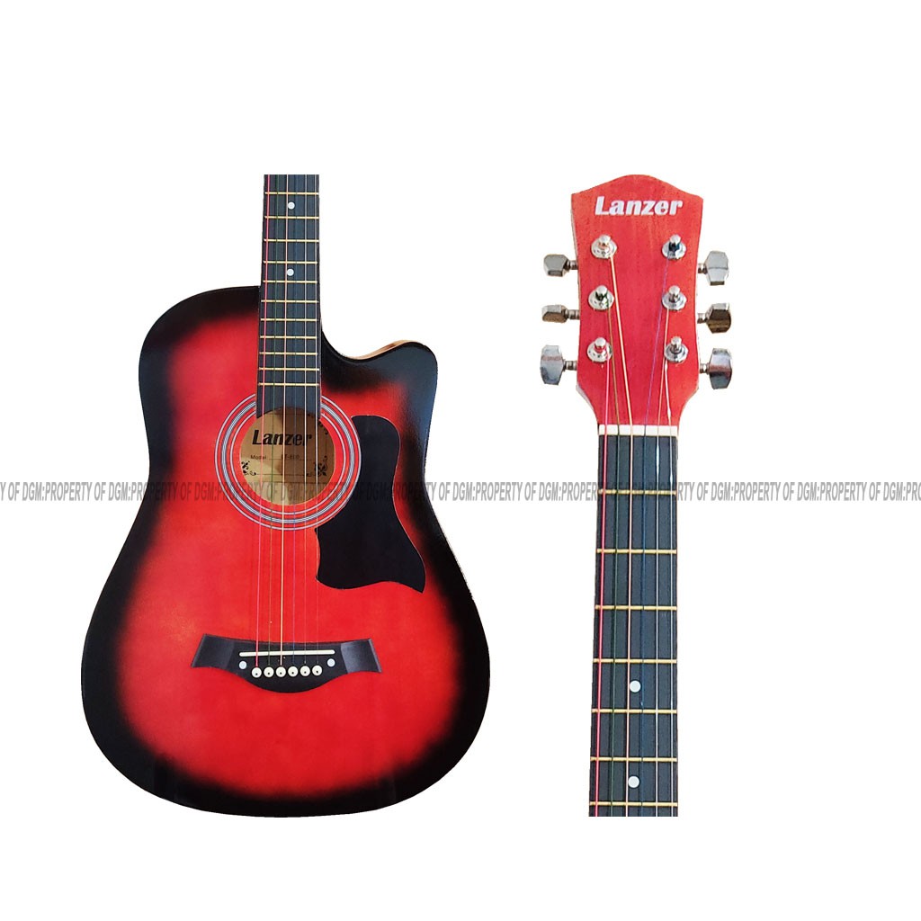 High Quality 38 Inch Lanzer Acoustic Guitar DV with FREE Bag FREE Pick ...