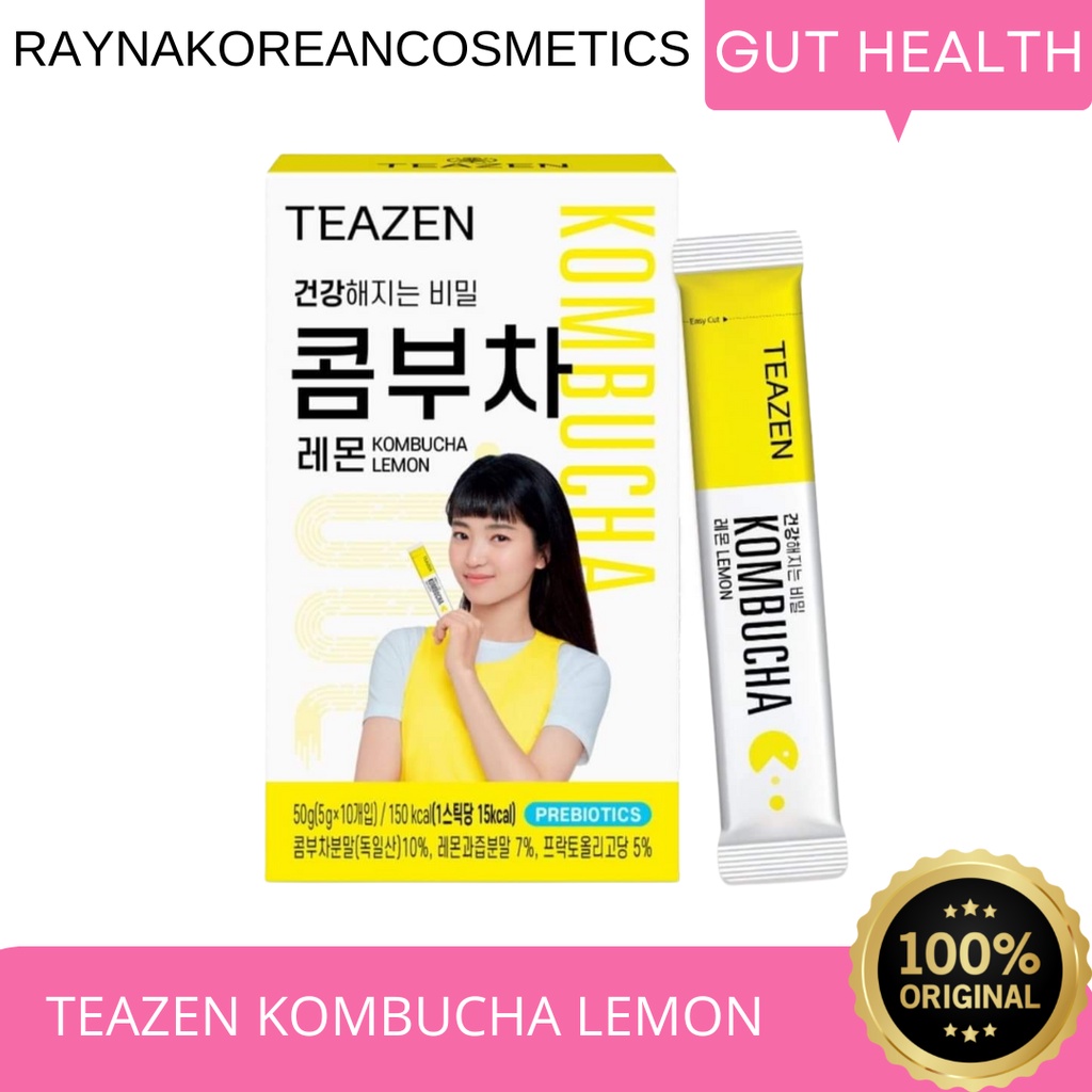 K-Idol Teazen Kombucha Prebiotics Detox Lemon Flavour(50g/5gx10 sticks) | Shopee Philippines
