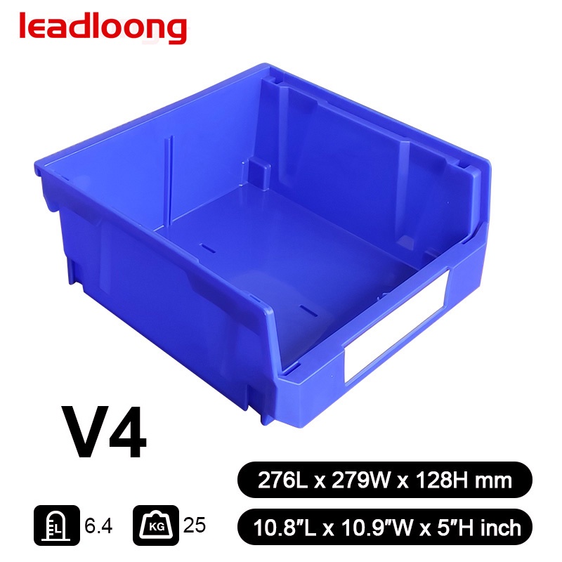 V4-2728 276*279*128MM | Plastic stackable organizer shelf bin rack bin ...