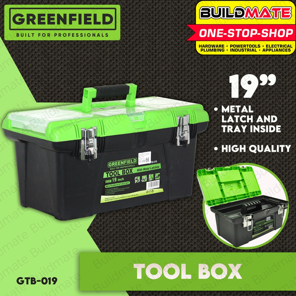 BUILDMATE Greenfield Tool Box Organizer 19" Inch Toolbox Organizer ...