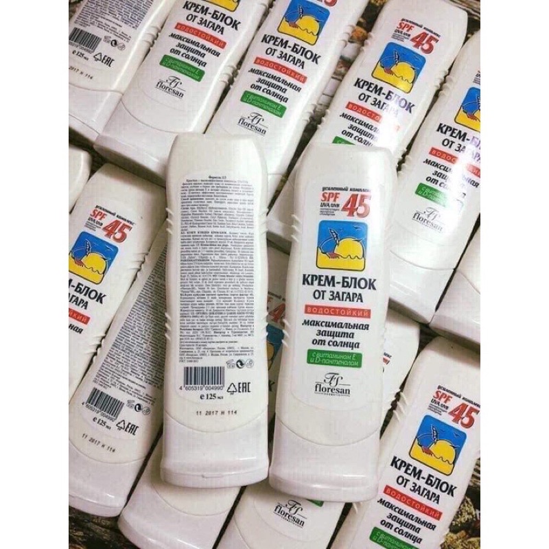 Floresan SPF 45 Russian Sunscreen 125ml Protects The Skin, Whitens, And ...