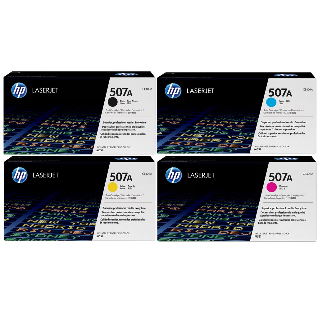 HP 507A Original LaserJet Toner Cartridge Set of 4 colors (BCYM ...