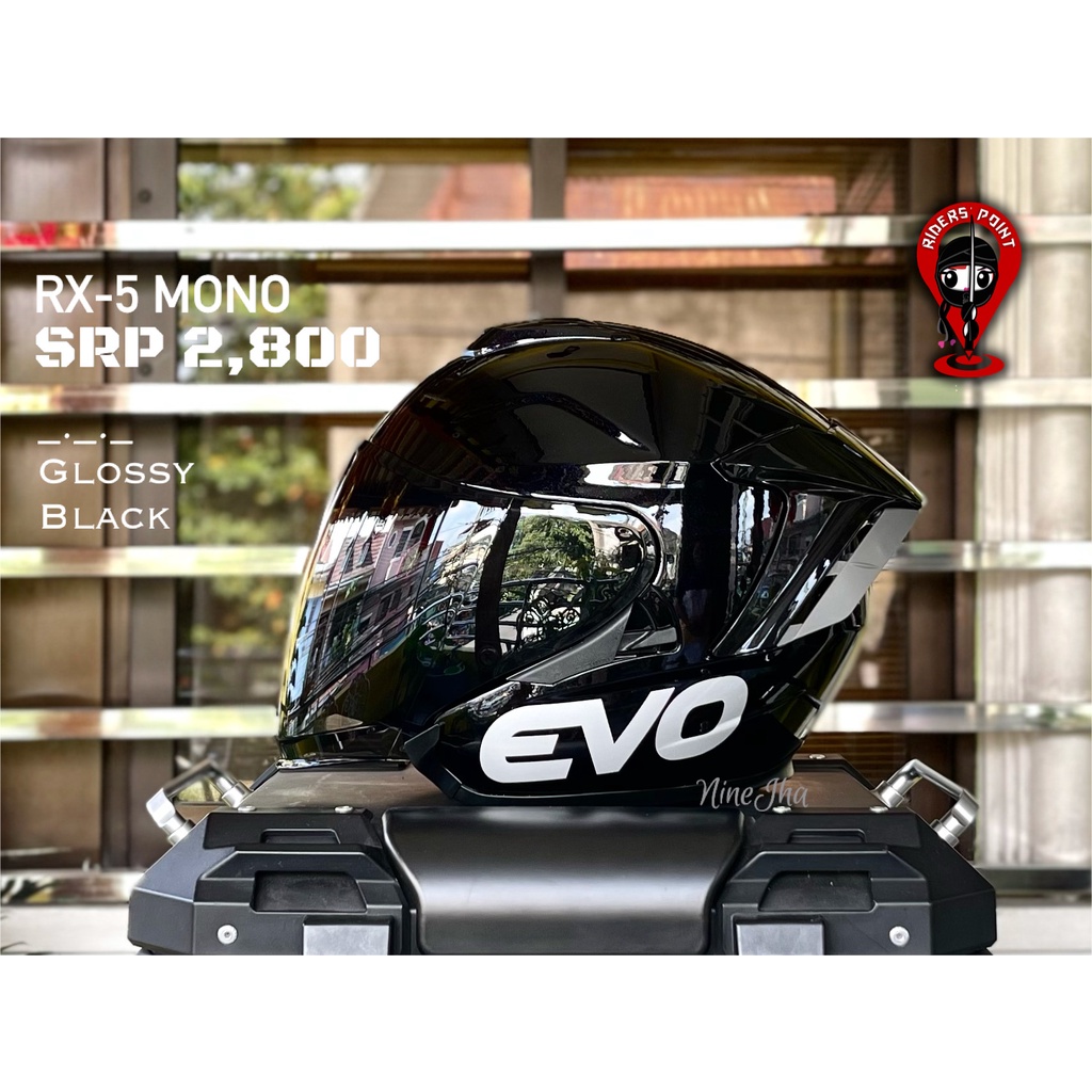 EVO RX-5 (GLOSSY BLACK) HALF FACE HELMET | Shopee Philippines