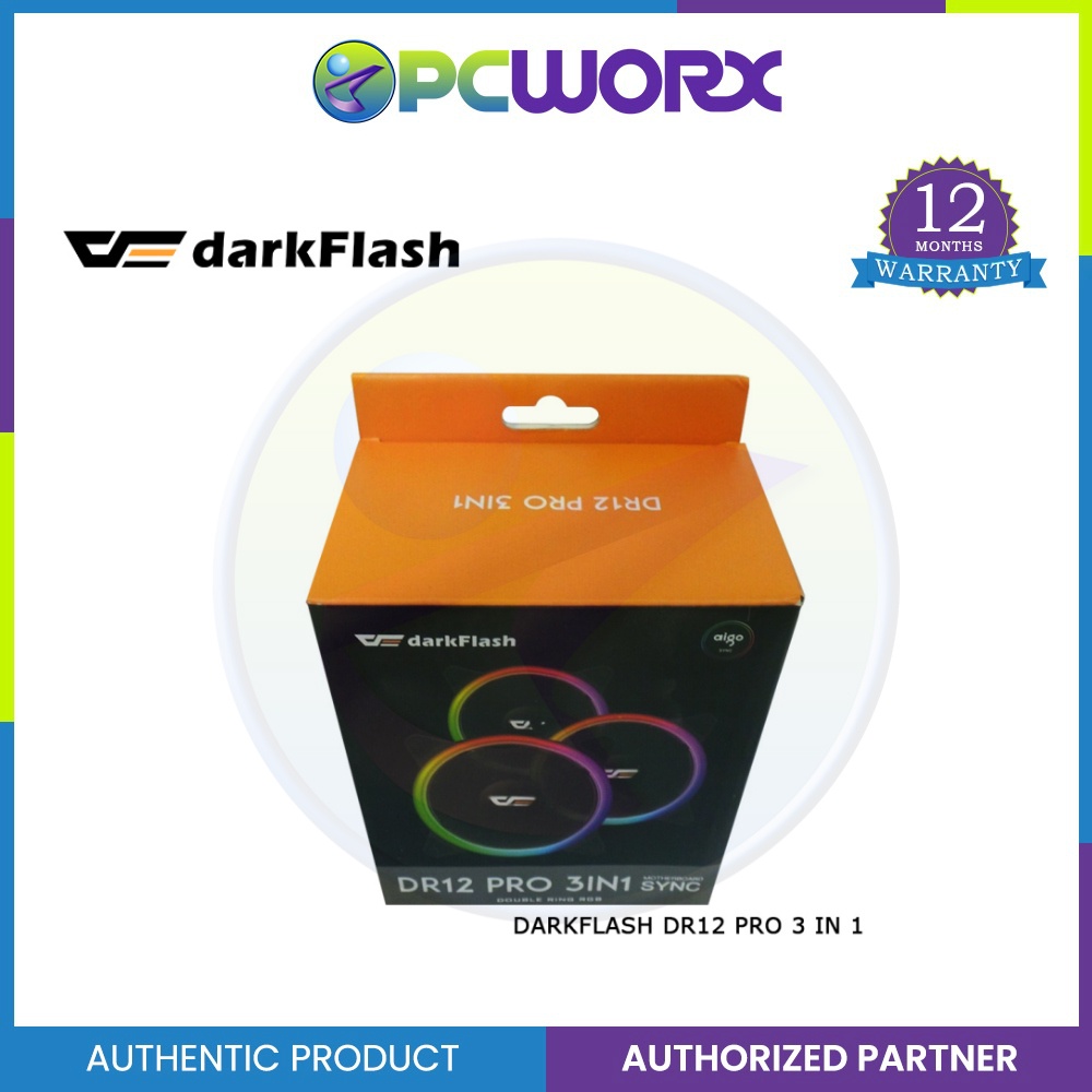 Dark Flash Aurora Dr12 Pro 120mm 3 In 1 Chassis Fan With Control Hub ...