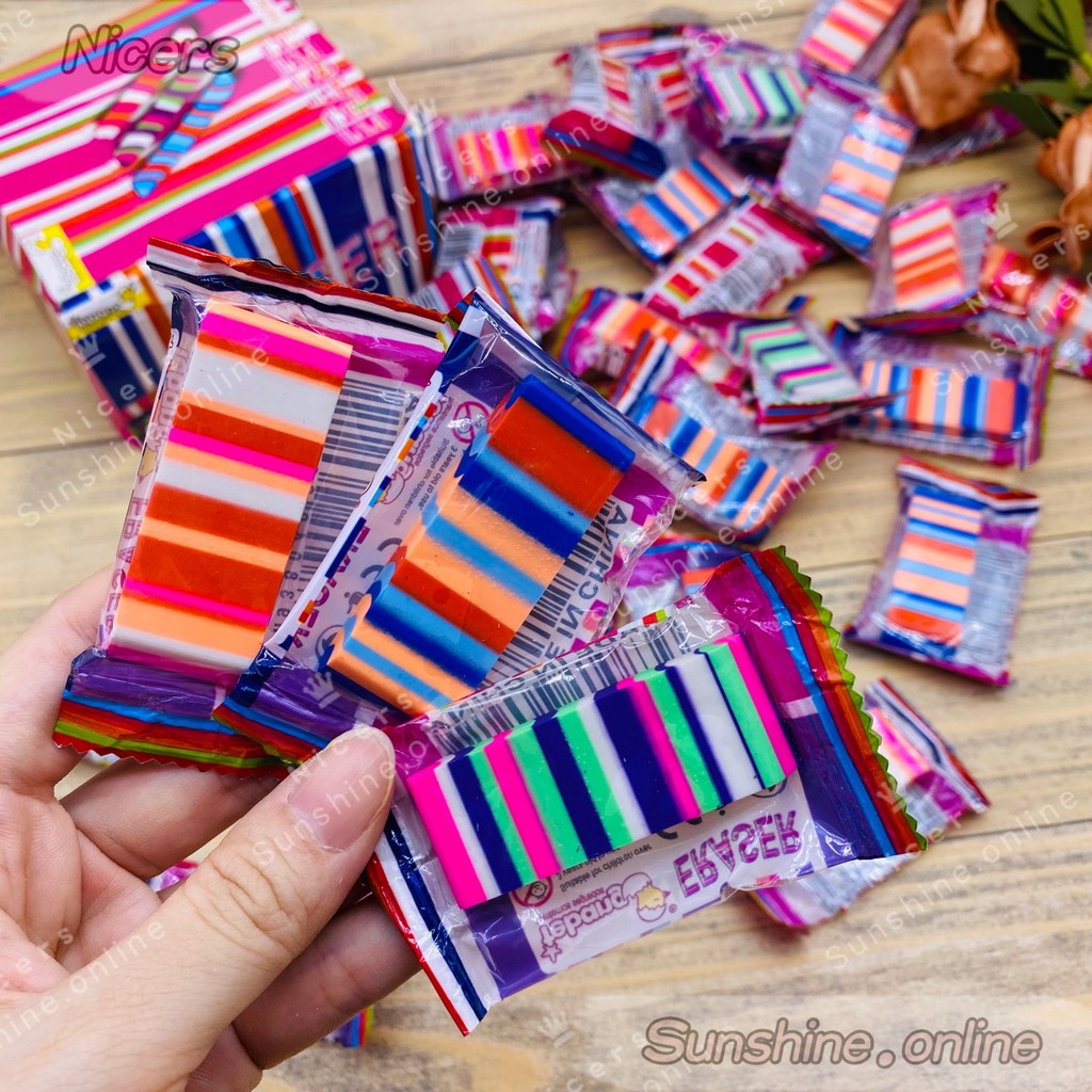 Tebang Rainbow Bar Eraser colorful 1pc #16021 | Shopee Philippines