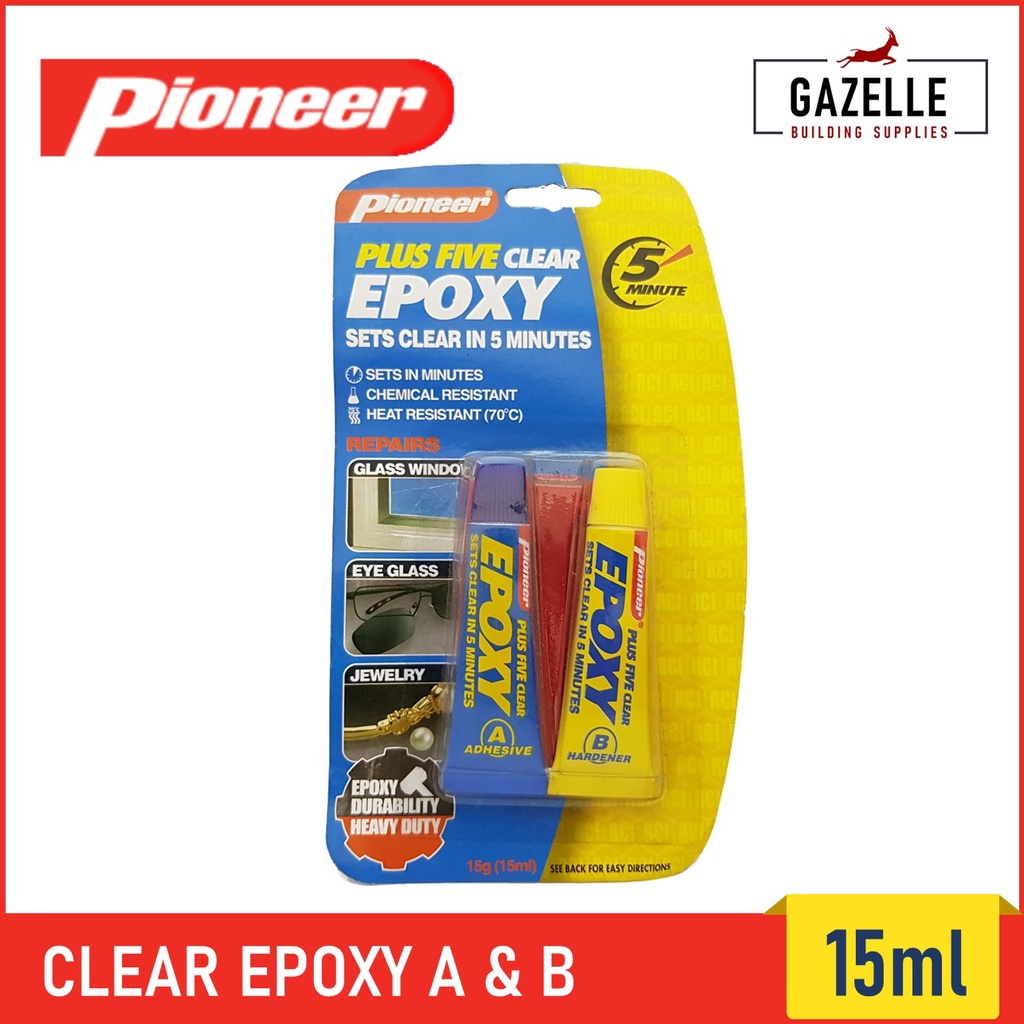 Pioneer Plus Five Clear Epoxy Set A & B 15ml Durasteel Epoxy Set 35g ...