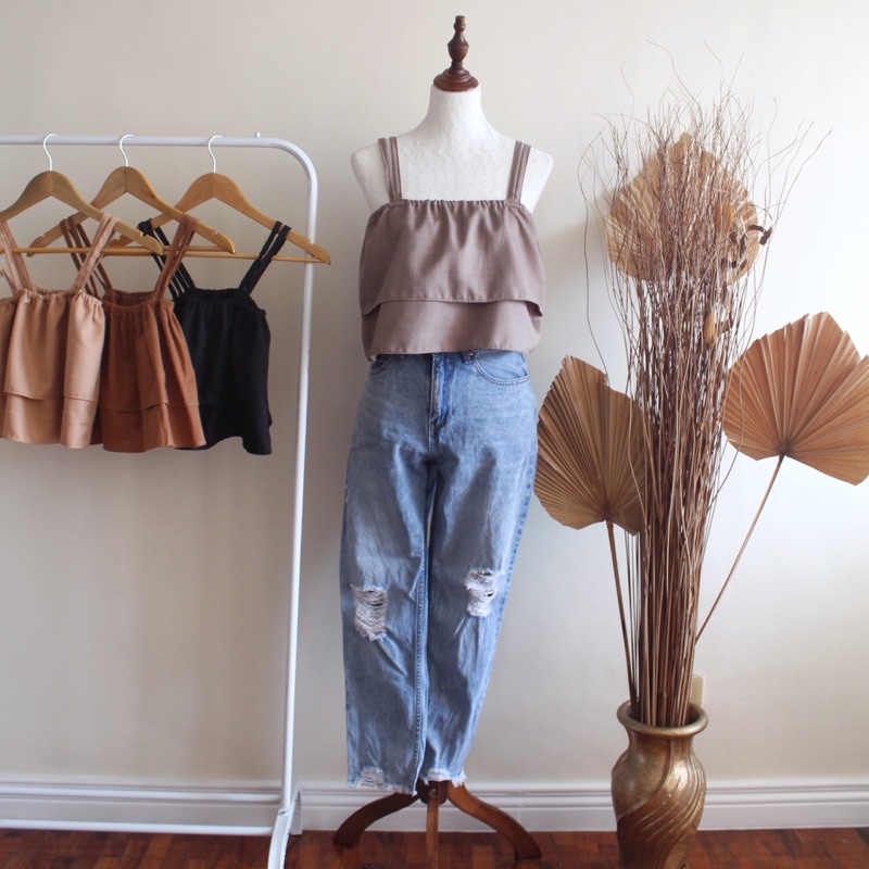 AMANDA Layered Hanging Top by Alezon | Shopee Philippines
