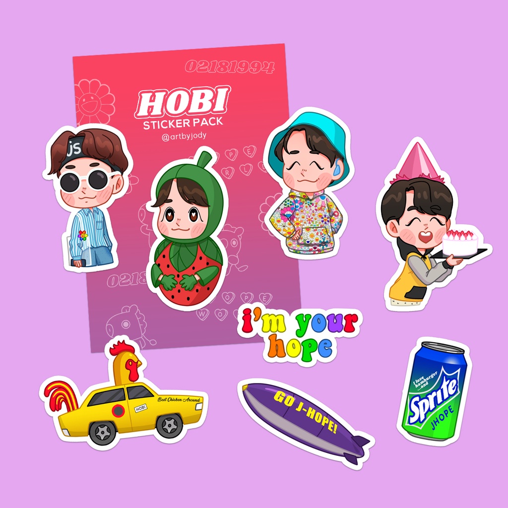 ⁷ KPop Jung Hoseok J-Hope Hobi Hobicore Fanart Glitter Matte Laminated ...