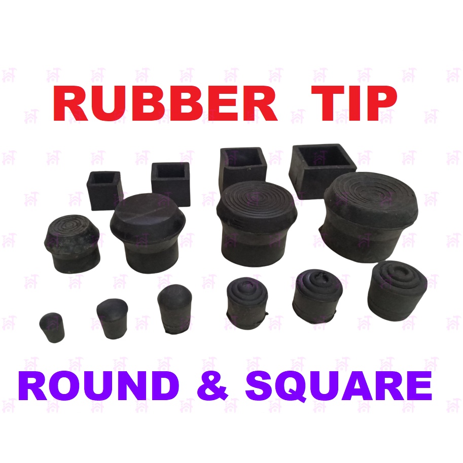 RUBBER FOOTING TIP ROUND SQUARE HEAVY DUTY | Shopee Philippines