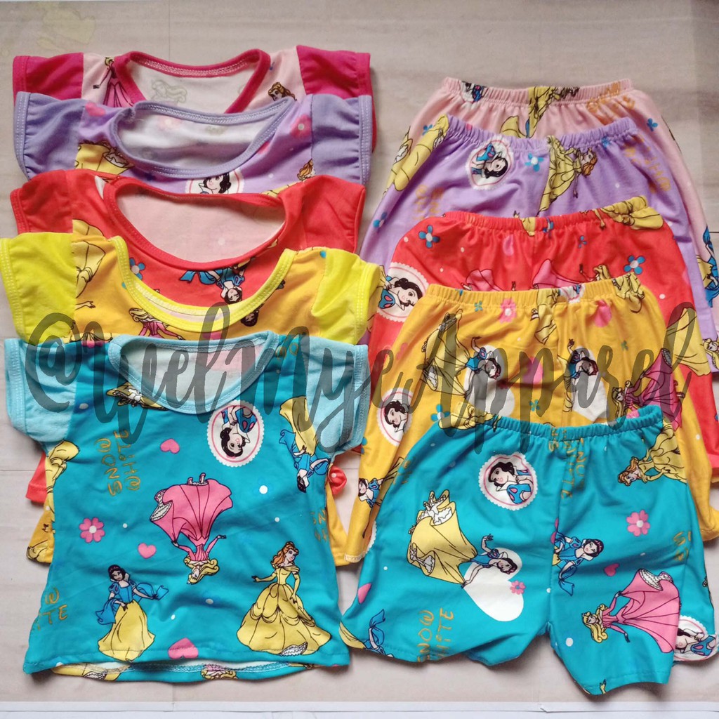 Sando Short Sleeve Colored Cartoon Printed for Kids, Girls 1-12 months ...