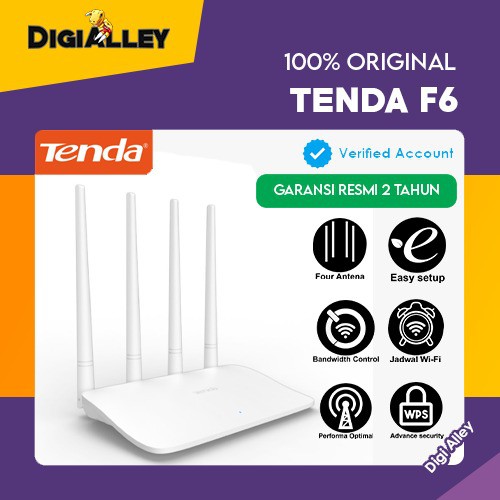 Tenda F6 Wireless Router N300 Repeater AP Tent Wifi Extender 4 Antenna ...