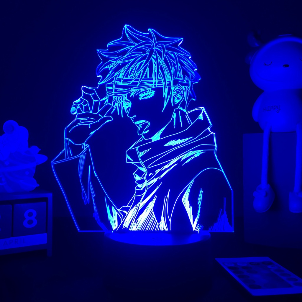 Anime Figure Lamp Jujutsu Kaisen Gojo Satoru 3D Night Light for Kids ...