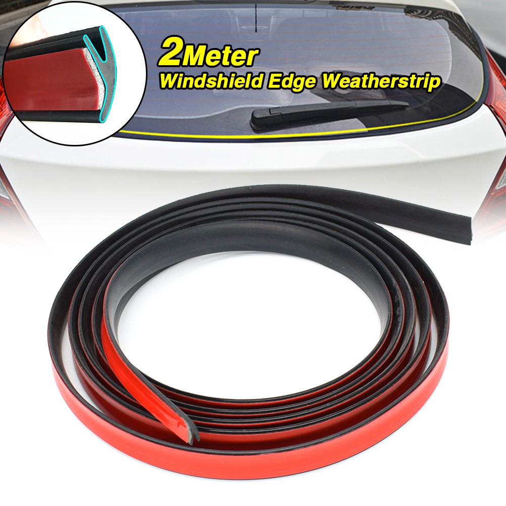 Universal Car V Shape Rubber Seal Weather Strip Windshield Hollow Glass ...