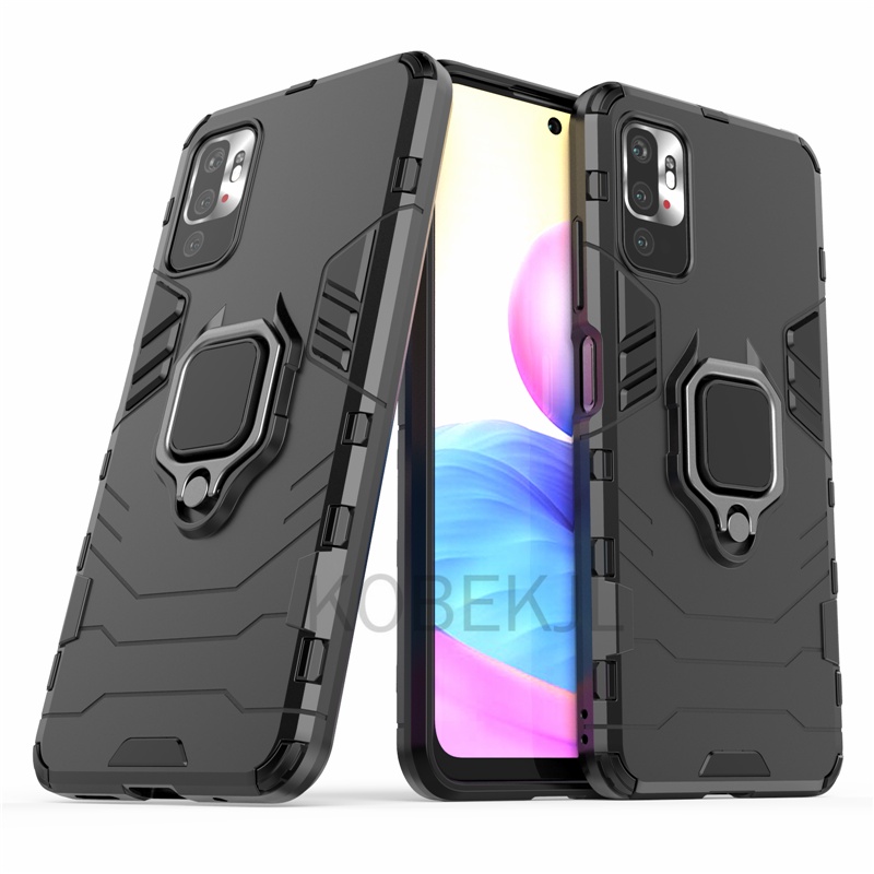 Xiaomi Poco M3 Pro 5G Case Kickstand Magnetic Ironman Hard Case Cover ...