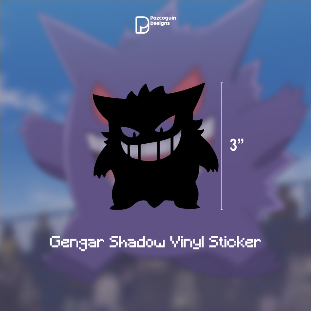 Pokemon Gengar Vinyl Sticker Decal 2pcs | Shopee Philippines