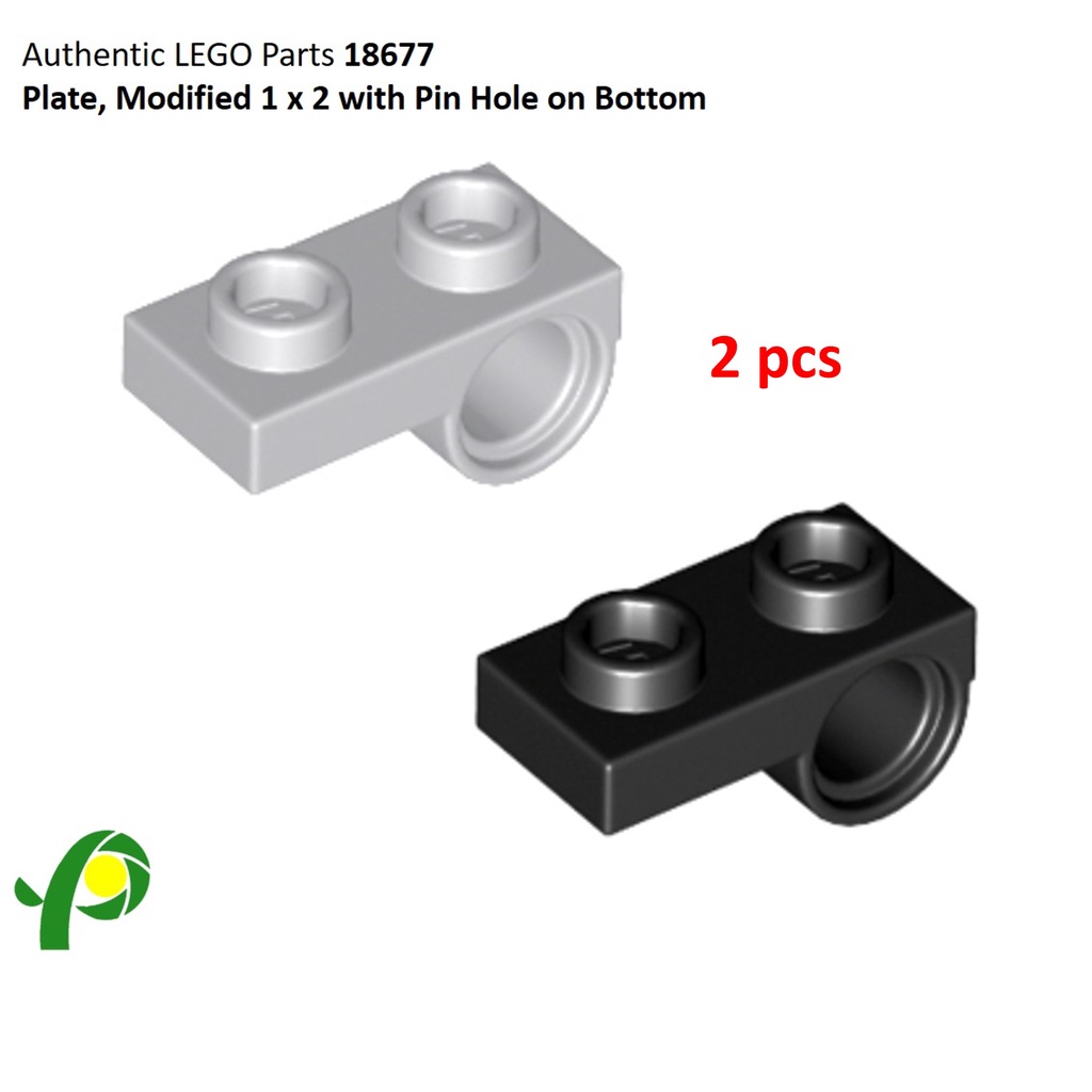 LEGO Parts 18677 Plate, Modified 1x2 with Pin Hole on Bottom | Shopee ...