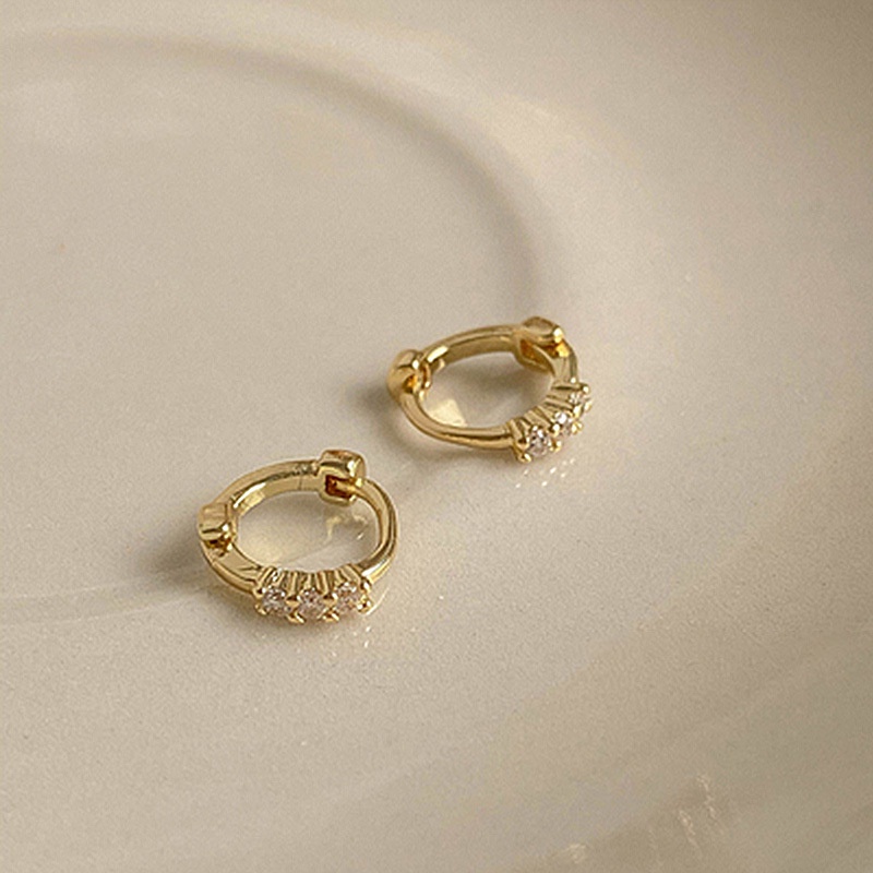 14k Flower Hoop Earings for Women Hikaw Silver Earrings Gold Non ...