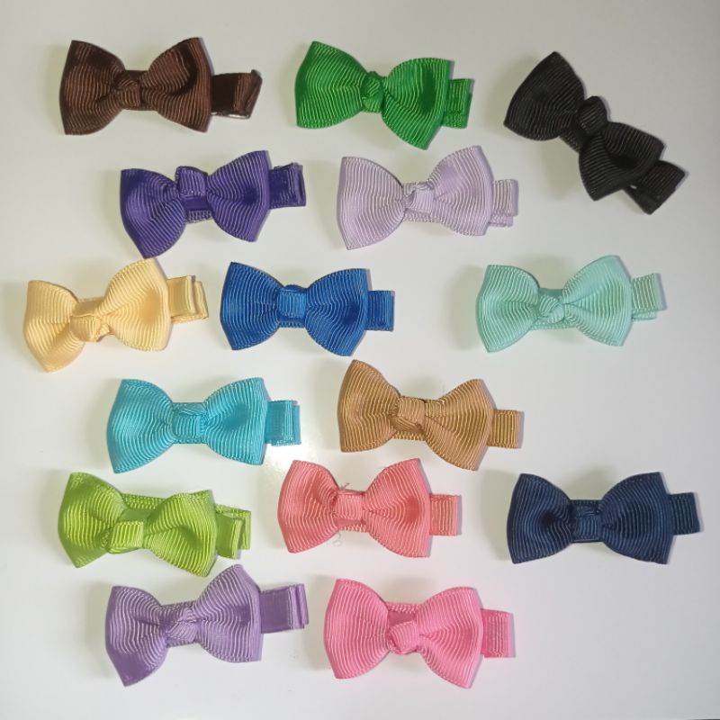 MINI BOW RIBBON CLIPS - SOLD PER PIECE | Shopee Philippines