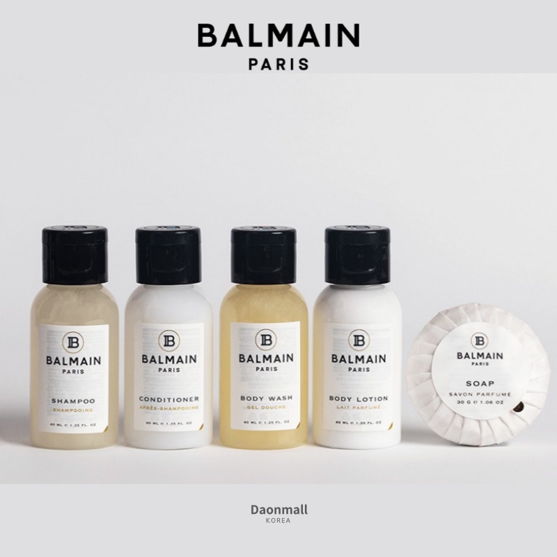 BALMAIN MINI BOTTLE COLLECTION Travel Kit Gift Set Perfume Shampoo ...