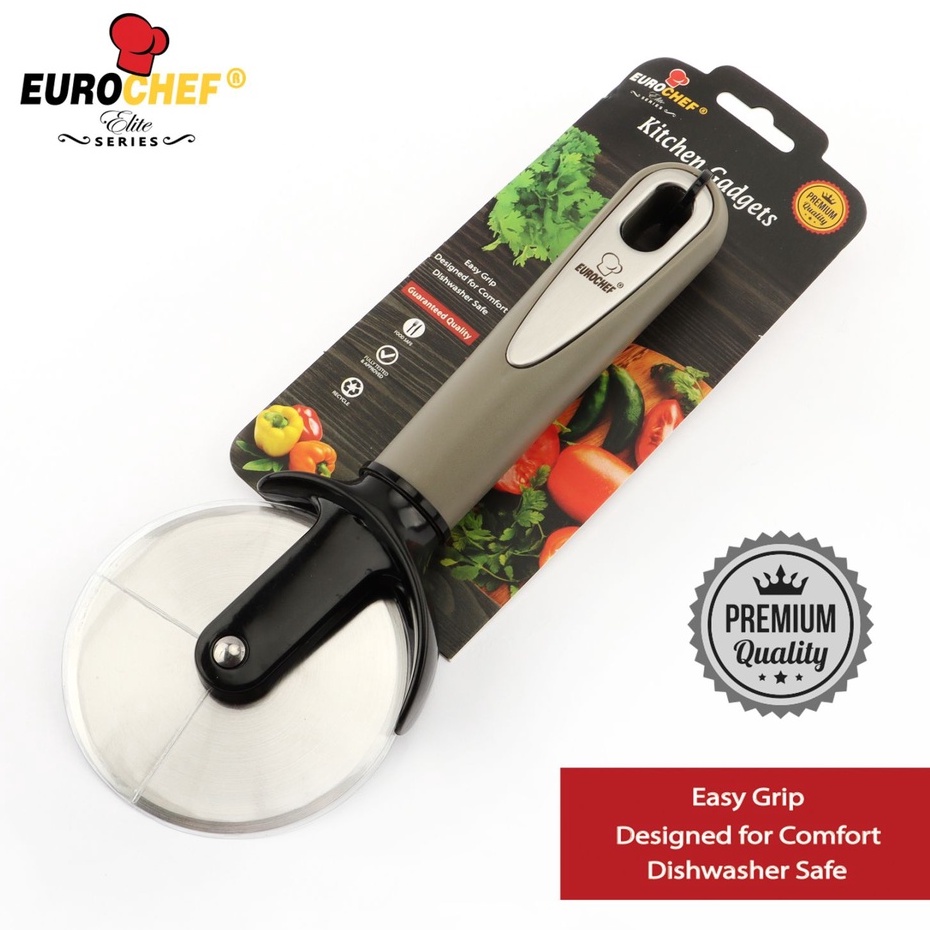 Eurochef Heavy Duty Stainless Steel Pizza Cutter NT08 Pie Cutter Roller ...