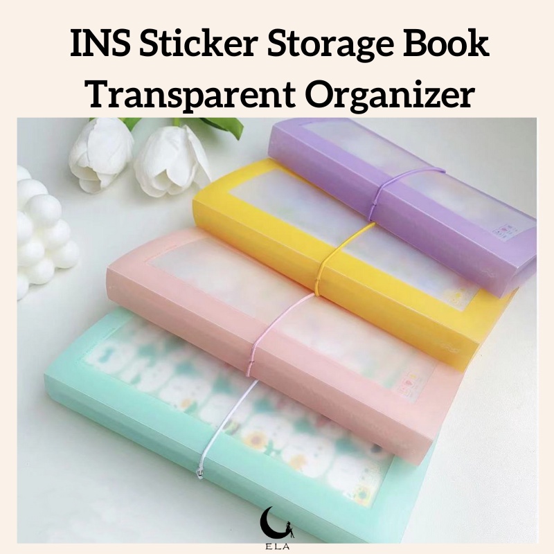 INS Sticker Storage Book Transparent Organizer | Shopee Philippines
