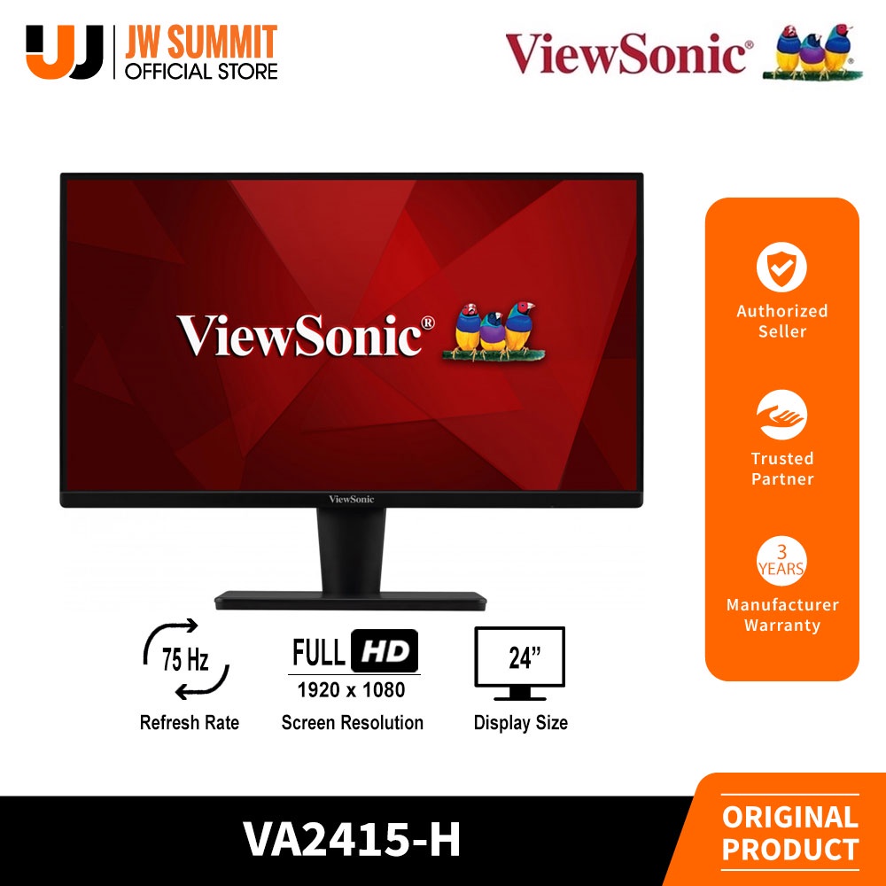 Viewsonic VA2415-H 24” Full HD LED VA Technology 4ms FreeSync Monitor ...