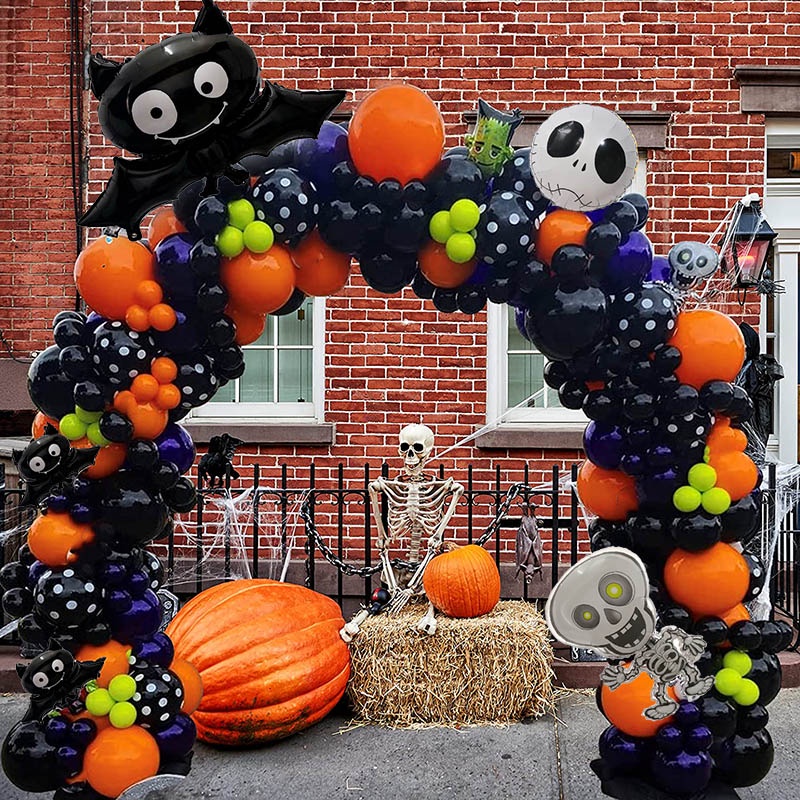 Holiday dress halloween Balloon Skeleton Garland Arch Kit DIY Spider ...