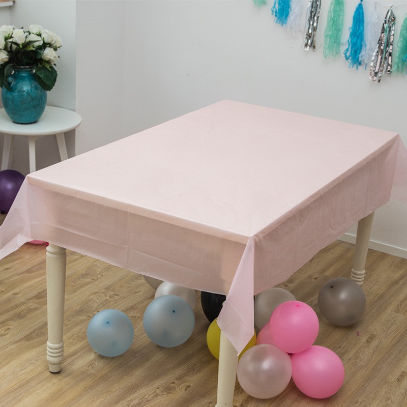 Agar.shop 6 Seater Plain Plastic Table Cover Waterproof Rectangular Disposable Party Decoration ...