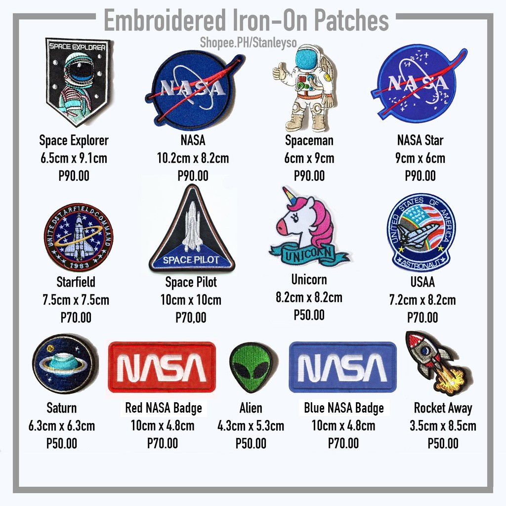Iron On Patch Space Explorer Alien Spaceship NASA Pilot Unicorn ...