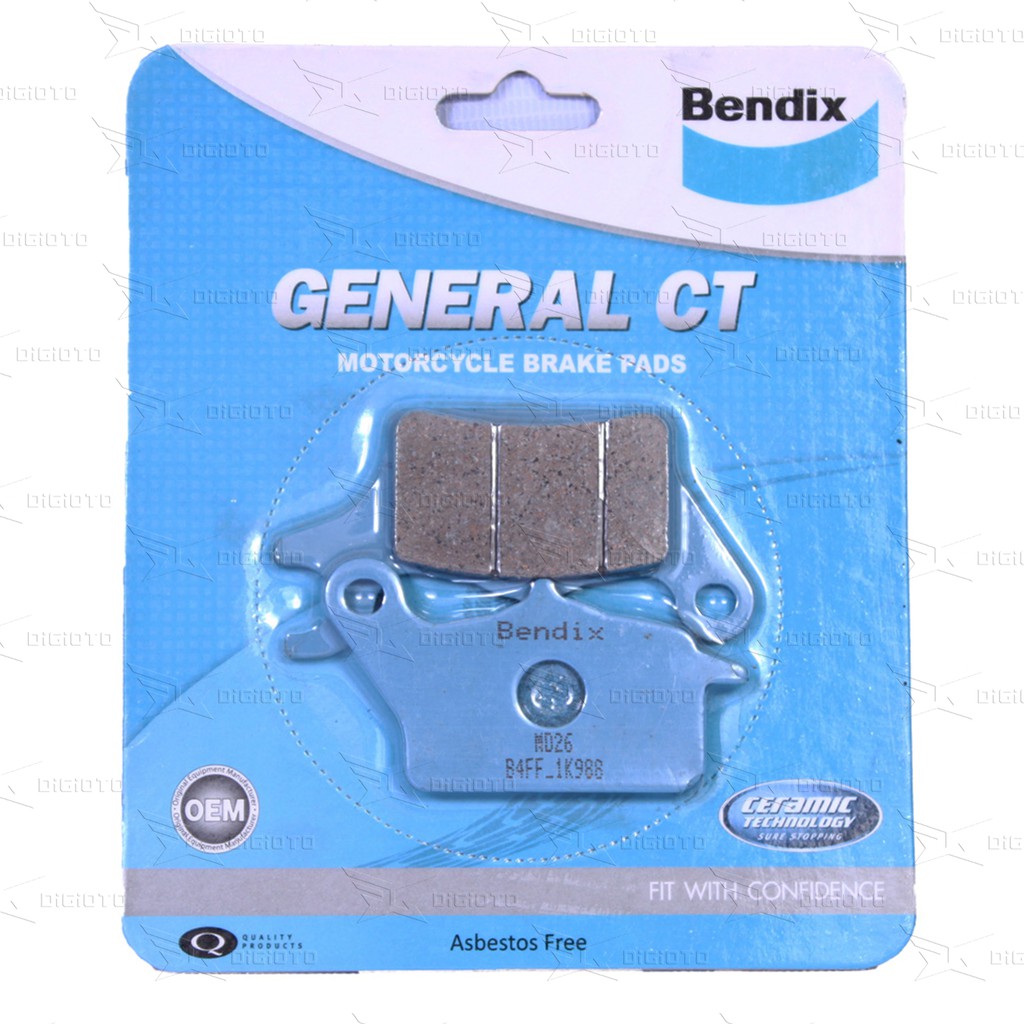 Bendix MD 26 Honda Supra brake pads helmet in, blade absolute revo ...