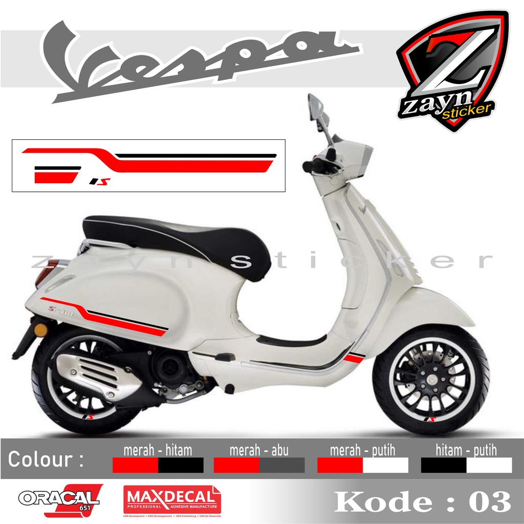 LIST STICKER CUTTING STRIPING STICKER VESPA SPRINT LIVERY 2021 03 ...