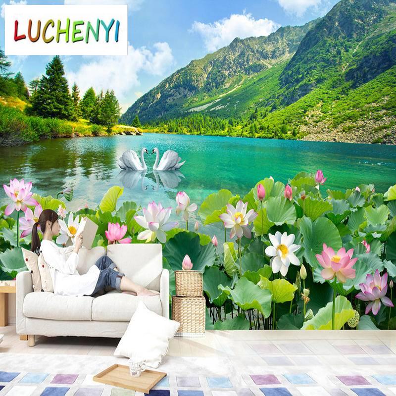 background wall photo 3d landscape murals wallpaper tv home nature ...