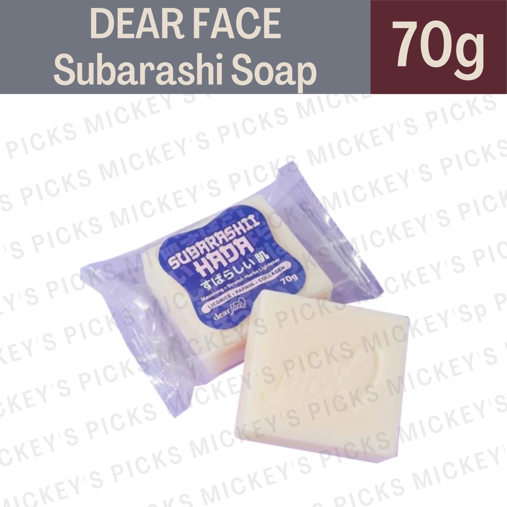 Dear Face Subarashi Hada Soap 70g | Shopee Philippines