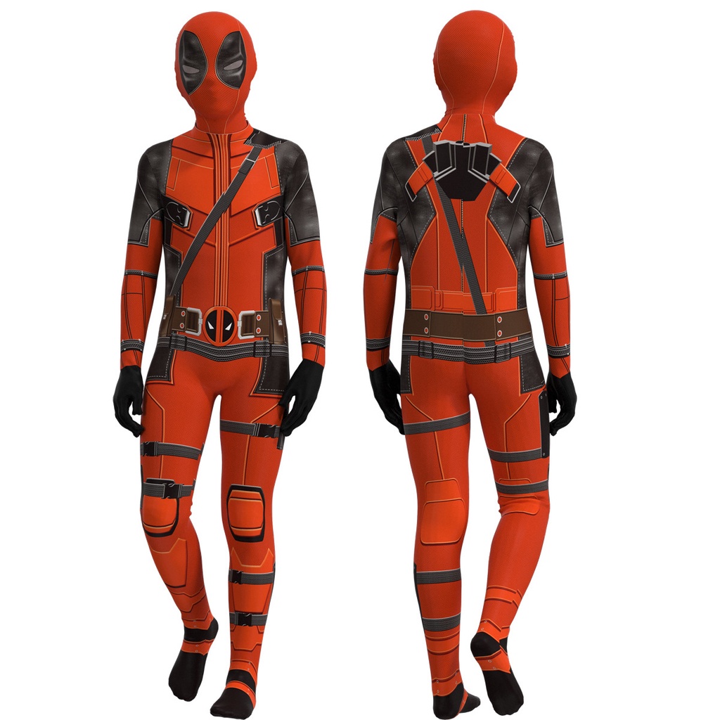 Adult Kids Spiderman Deadpool Cosplay Hero Cosplay Stretch Leotard Suit ...