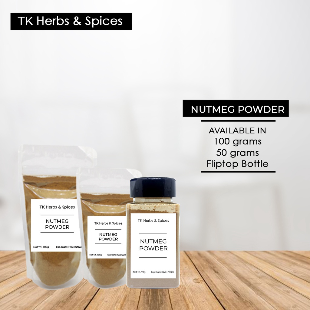 Premium Nutmeg Powder Available in 50g,100g & Flip top Bottle | Shopee ...