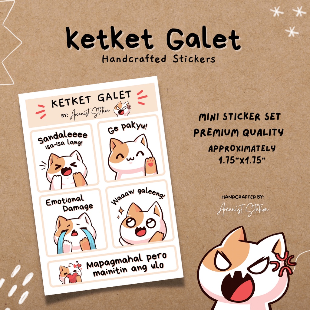 Ket-ket Galet Premium Funny Stickers | Shopee Philippines