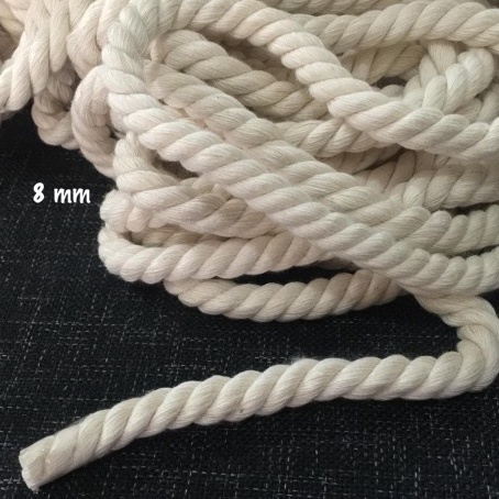 KATUN Cotton Rope 8mm Twist 8mm Round Bag Rope Cotton Rope 1 Meter ...