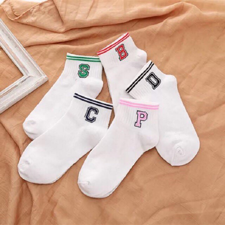 Combo of 100 pairs of letter-shaped mid-cut socks | Shopee Philippines