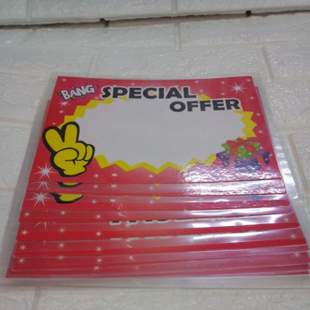 Laminated Pop Promotion Tag Price Label 10pcs per pack | Shopee Philippines