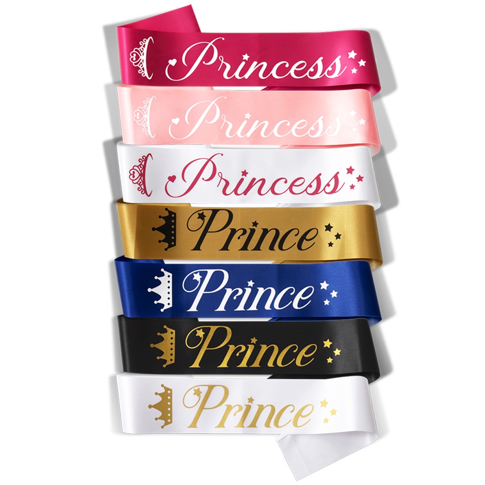【New Design】Prince & Princess Sash Selempang Boy's Girl's Birthday ...