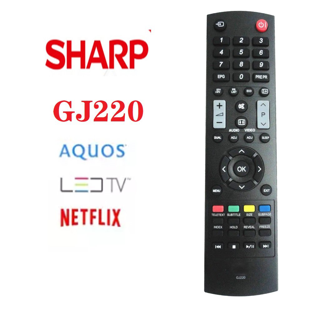 Universal Sharp GJ220 Remote control LC-22LE320, LC-32LE320E, LC-37LE320E,LC-42LE40,LC-46LD264E ...