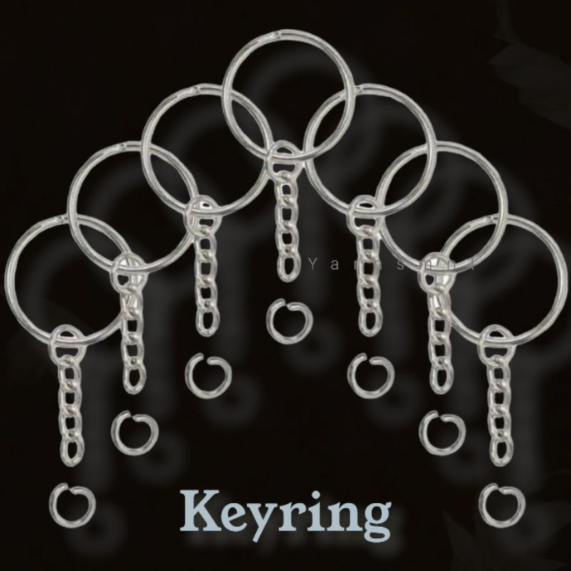 DIY Keychain keyring with jump ring 50pcs/100pcs MAKAPAL | Shopee ...