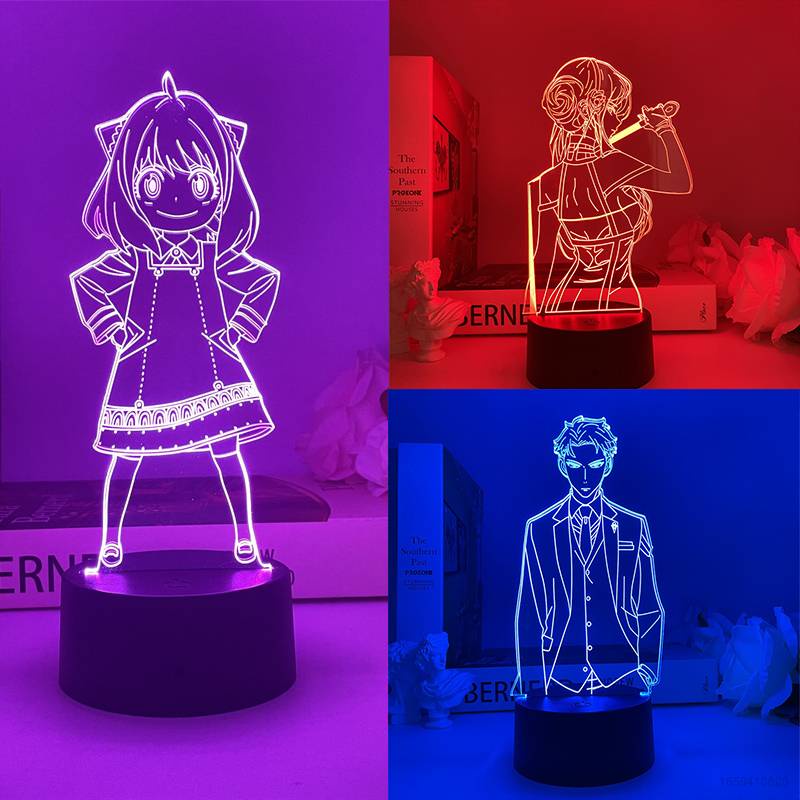 Hobby Anime SPY FAMILY Night Light Lamp Remote LED Lighting USB Yor ...