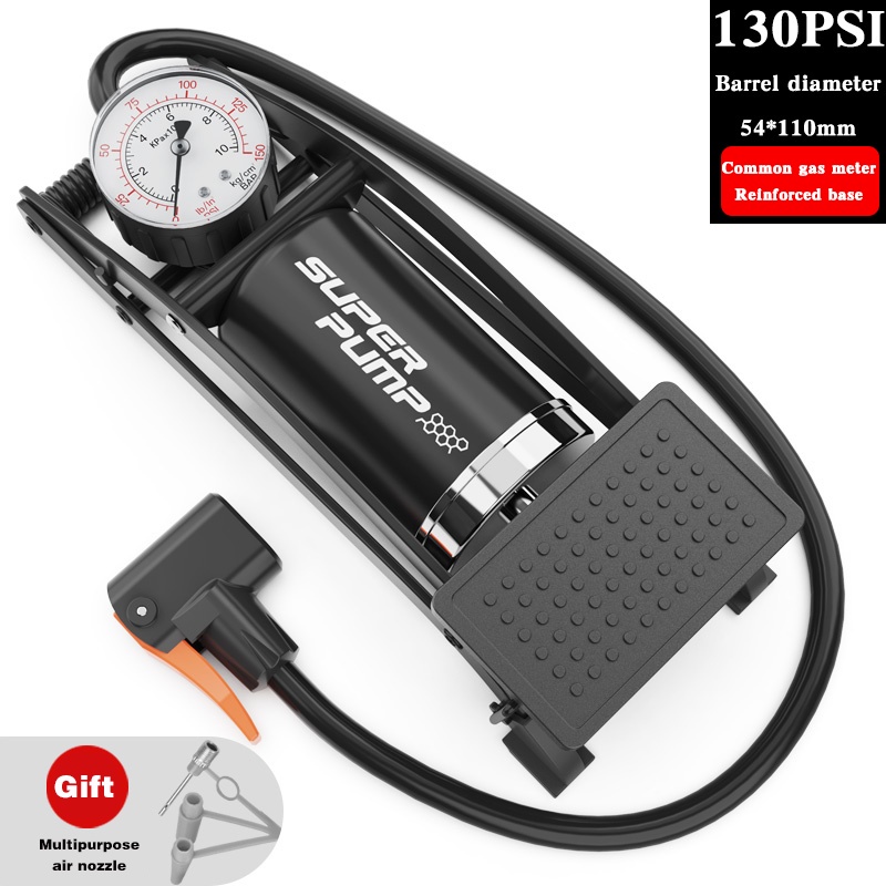 Motorcycle Pump Aluminum Tire Air Portable Car Universal Foot For Bike ...