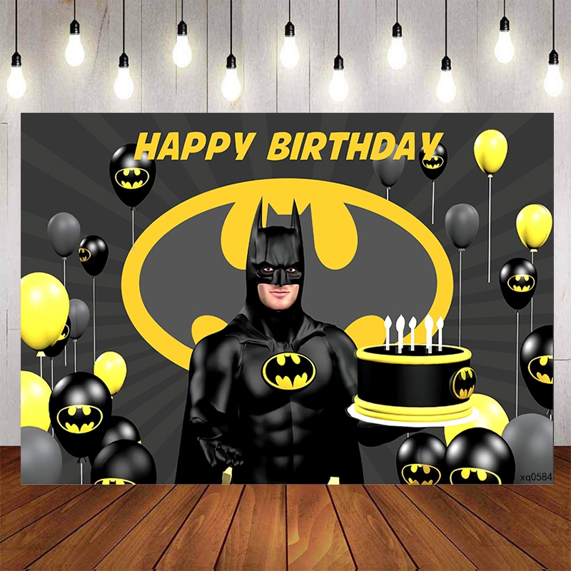 Superhero Batman Photography Backgrounds Black Boys Birthday Party ...