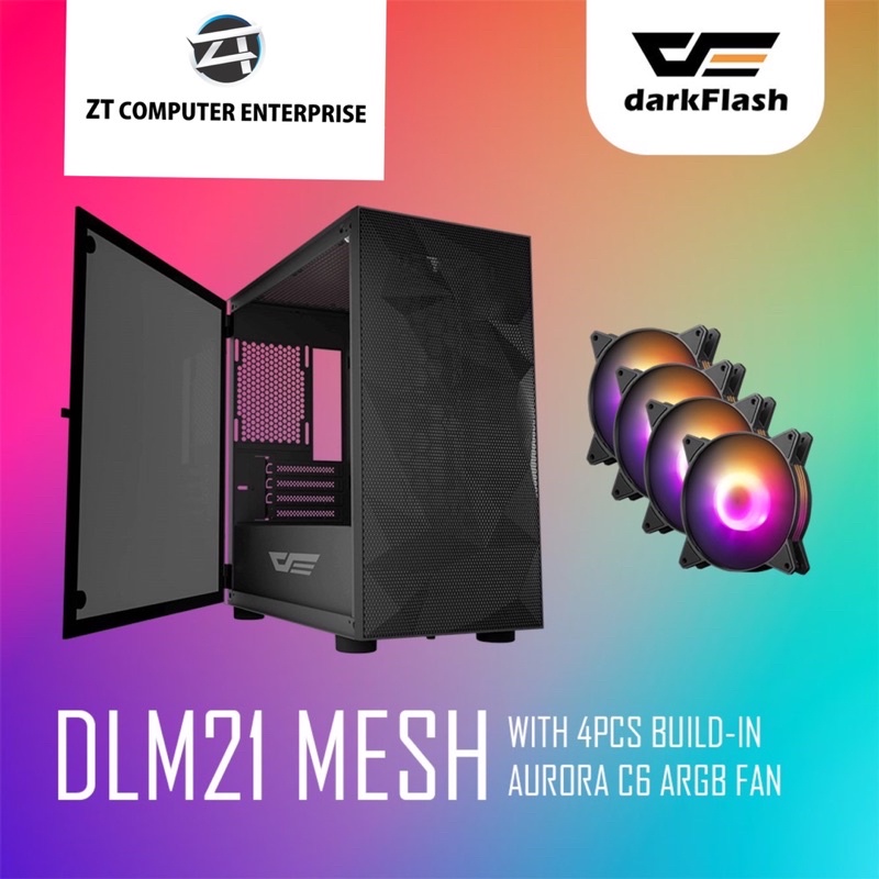 AIGO DARKFLASH DLM21 MESH TG M-ATX CHASSIS DLM 21 | Shopee Philippines